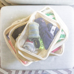 Labeled Packing Cubes Set of 6 Embroidered Packing Cubes Travel Bags ...