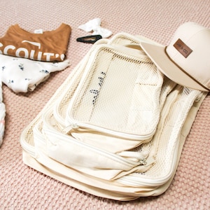 Labeled Packing Cubes Set of 6 Embroidered Packing Cubes Travel Bags ...