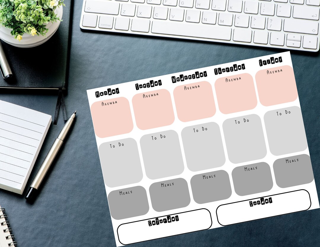Weekly Family Planning Sheet, Weekly Printable Planner, Neutral ...