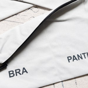 Labeled Packing Cubes Set: Cotton Suitcase Organizer Bags - Etsy