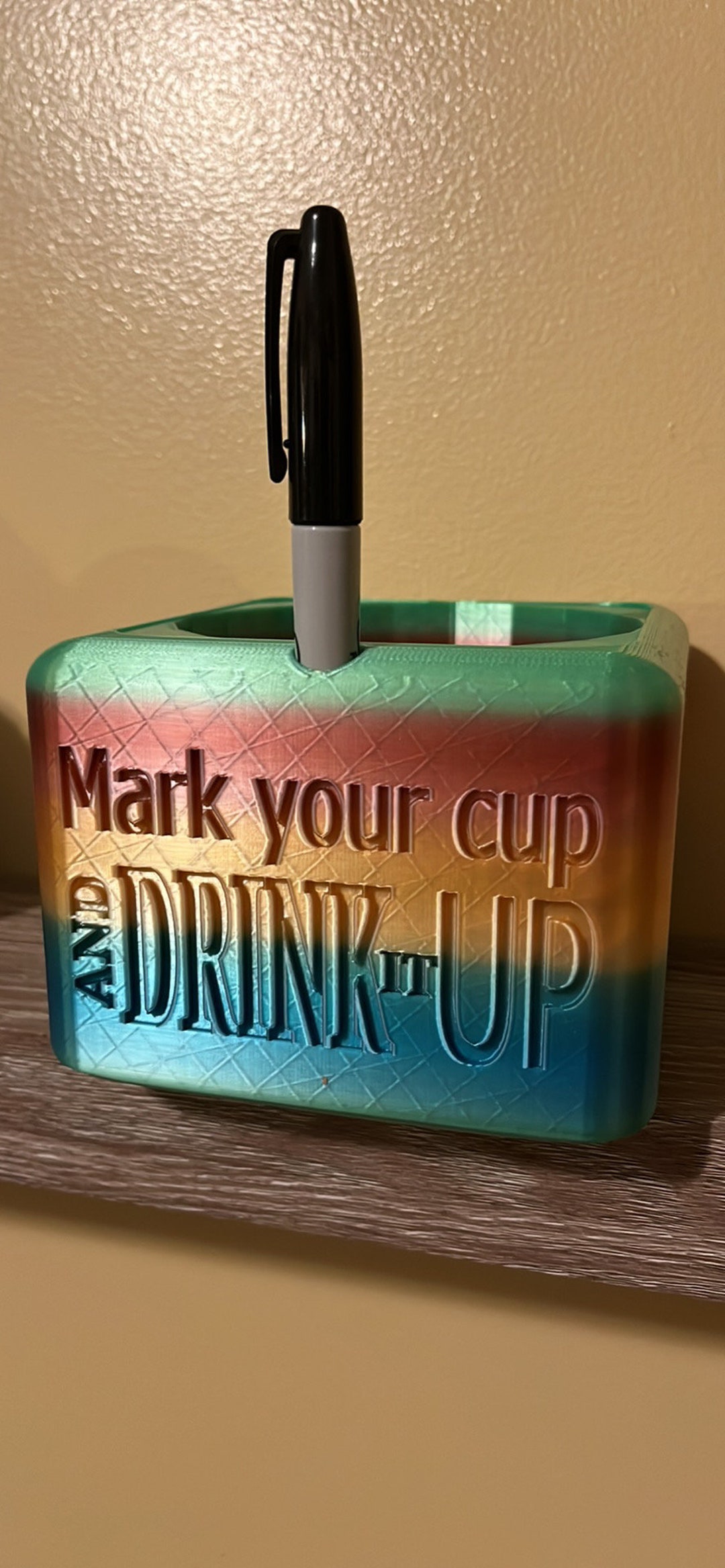 3-D Printed Solo Cup Holder With Marker Hole - Etsy