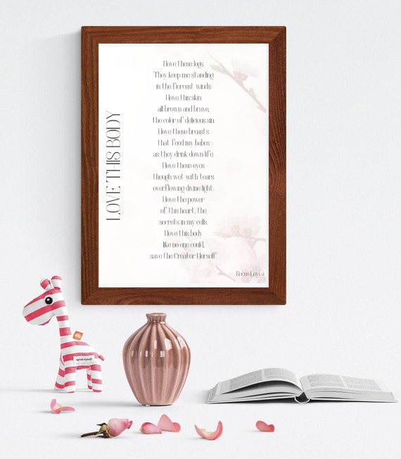 quote print Love this body wall art printable decor black women poems ...