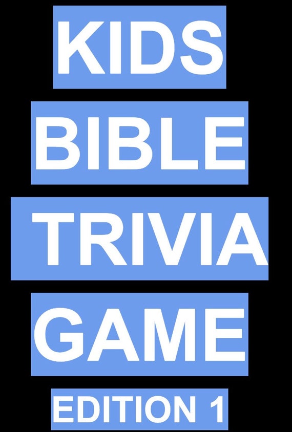 Kids Bible Trivia Edition 1 - Etsy