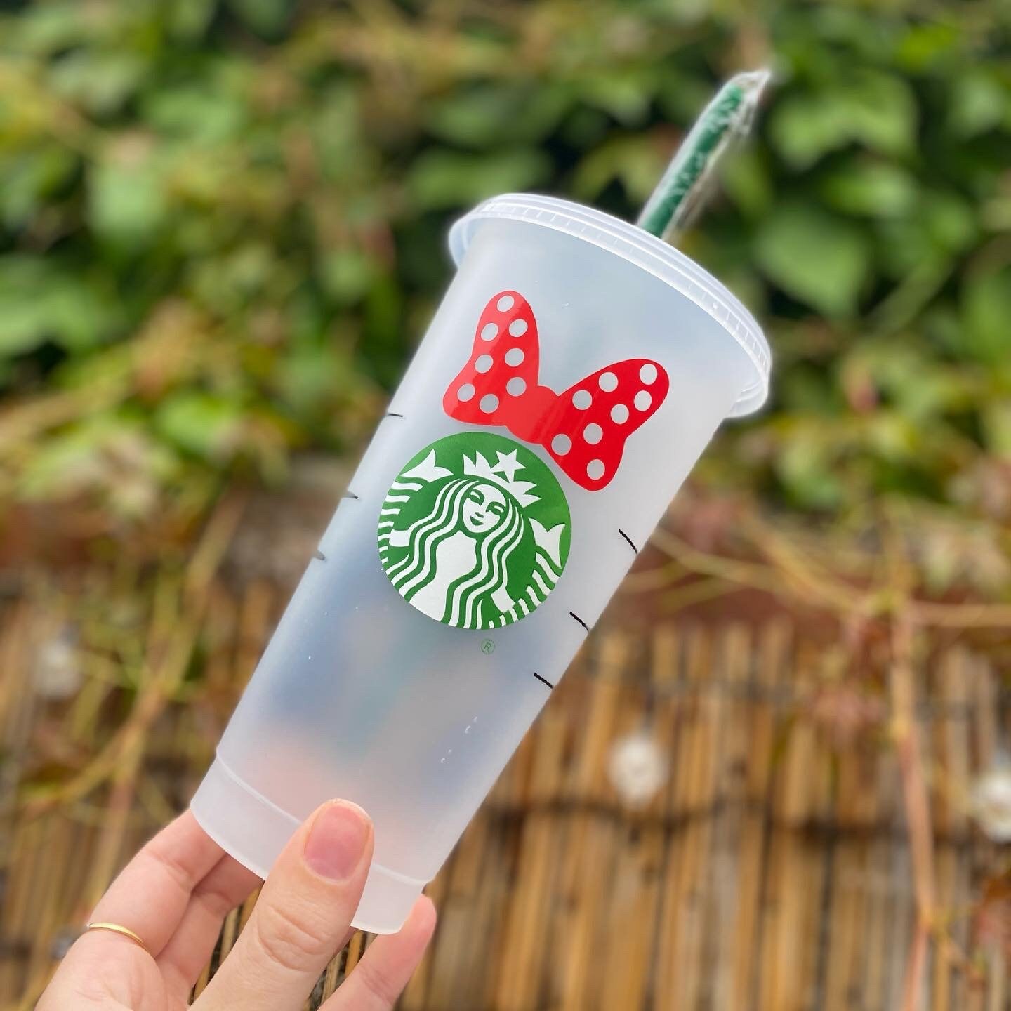 Mini mouse inspired Starbucks cup | Etsy