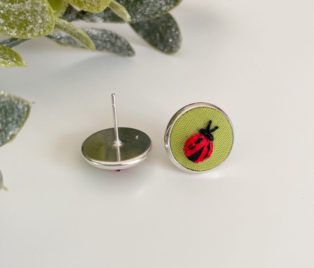 Ladybug Earrings, Cute Earrings for Teens, Nickel Free Earrings Studs ...
