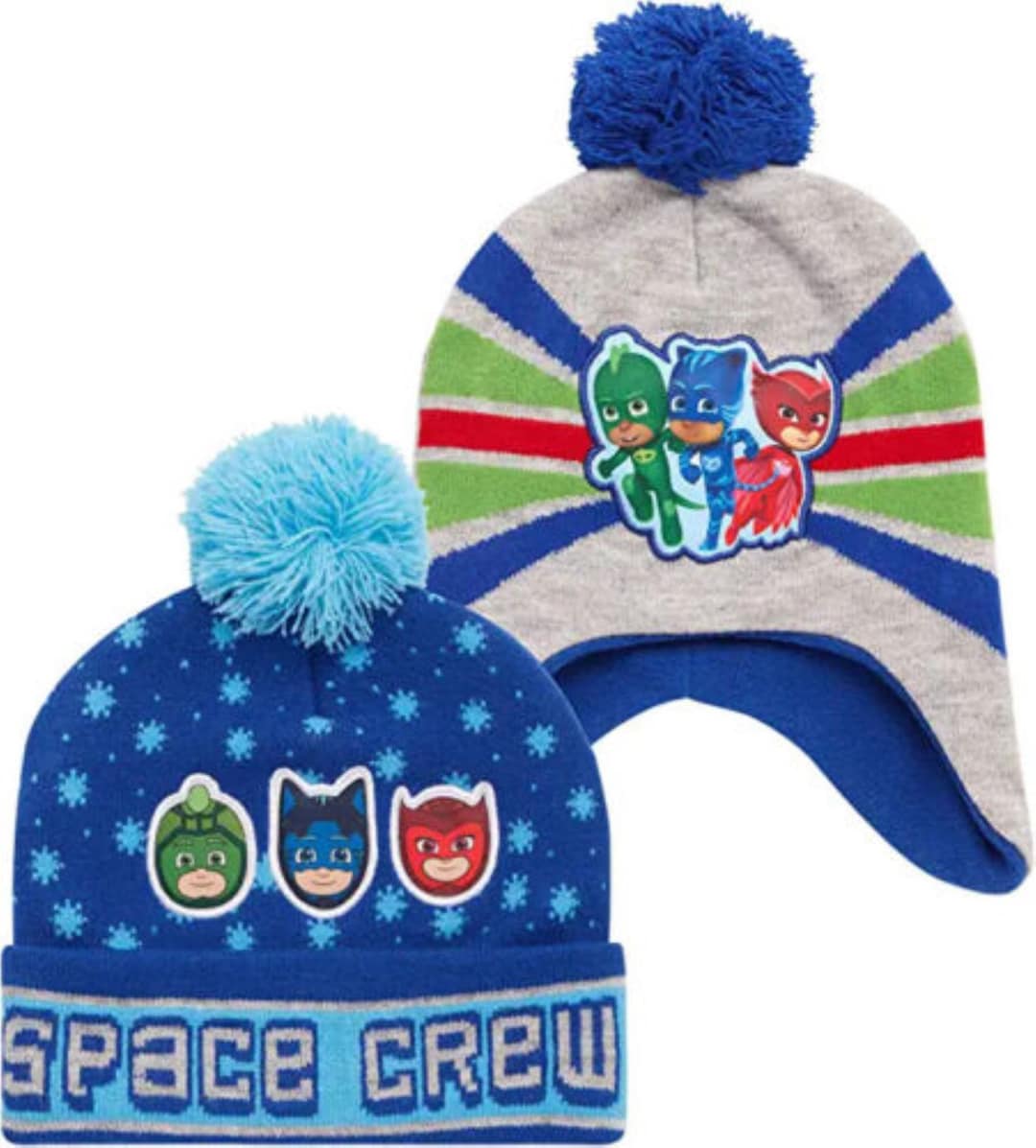 PJ Masks Toddler Boys Winter Hat 2 Pack Superhero Pom Pom Beanie - Etsy