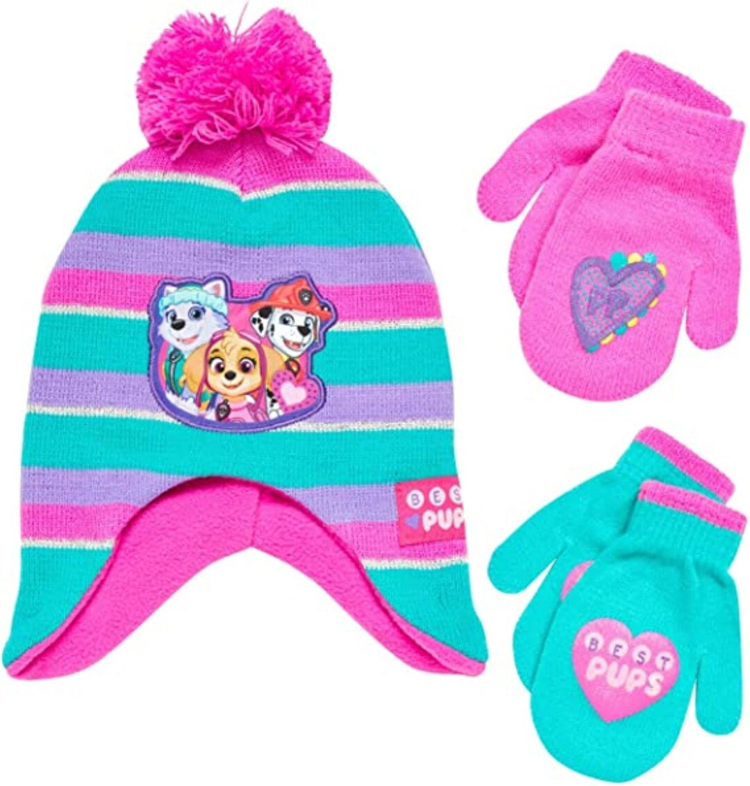 Nickelodeon Paw Patrol Winter Hat and 2 Pair Mittens or - Etsy