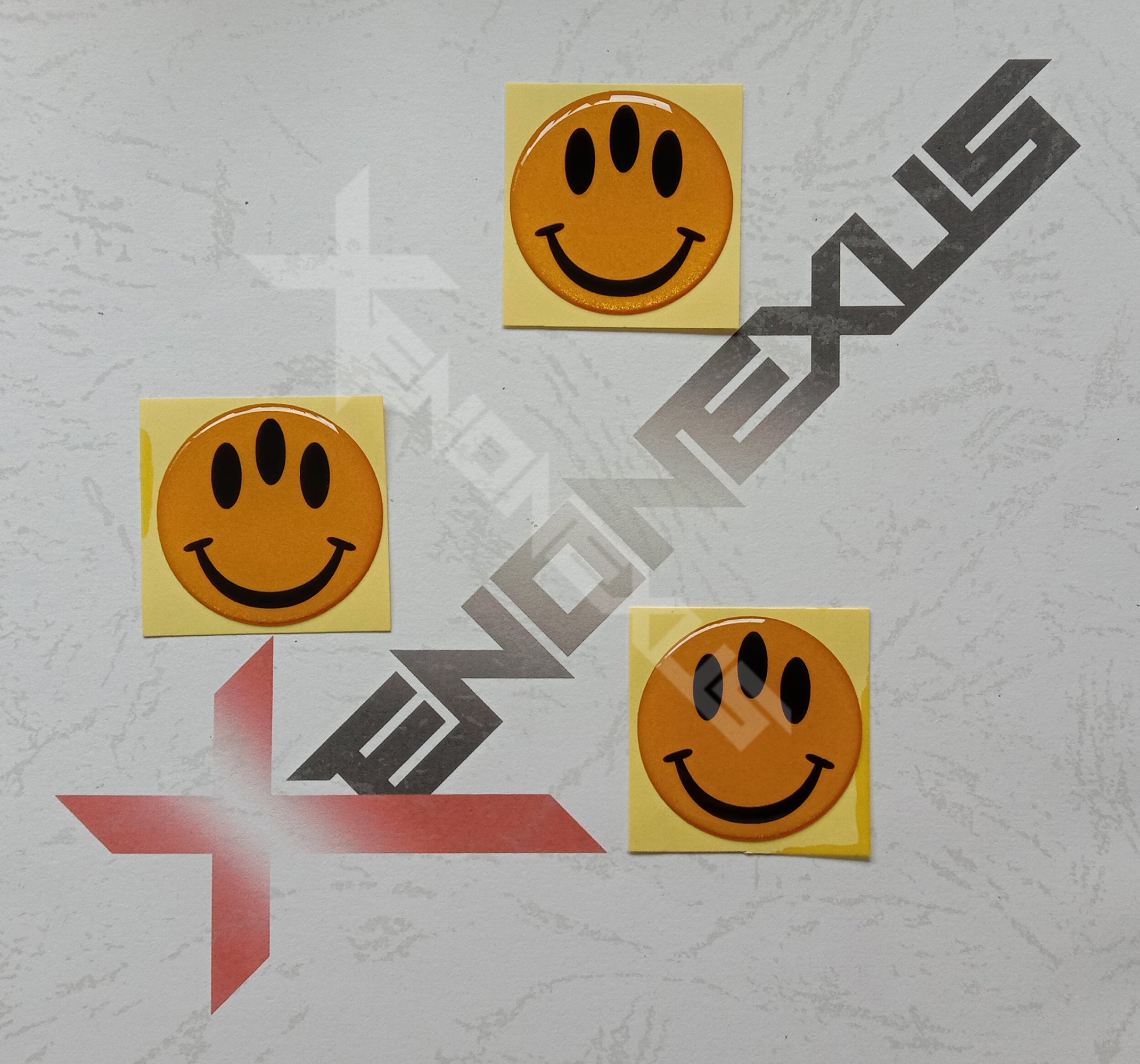 Three Eyed Smiley Face Evolution Logo Reflective Elastic Epoxy - Etsy ...