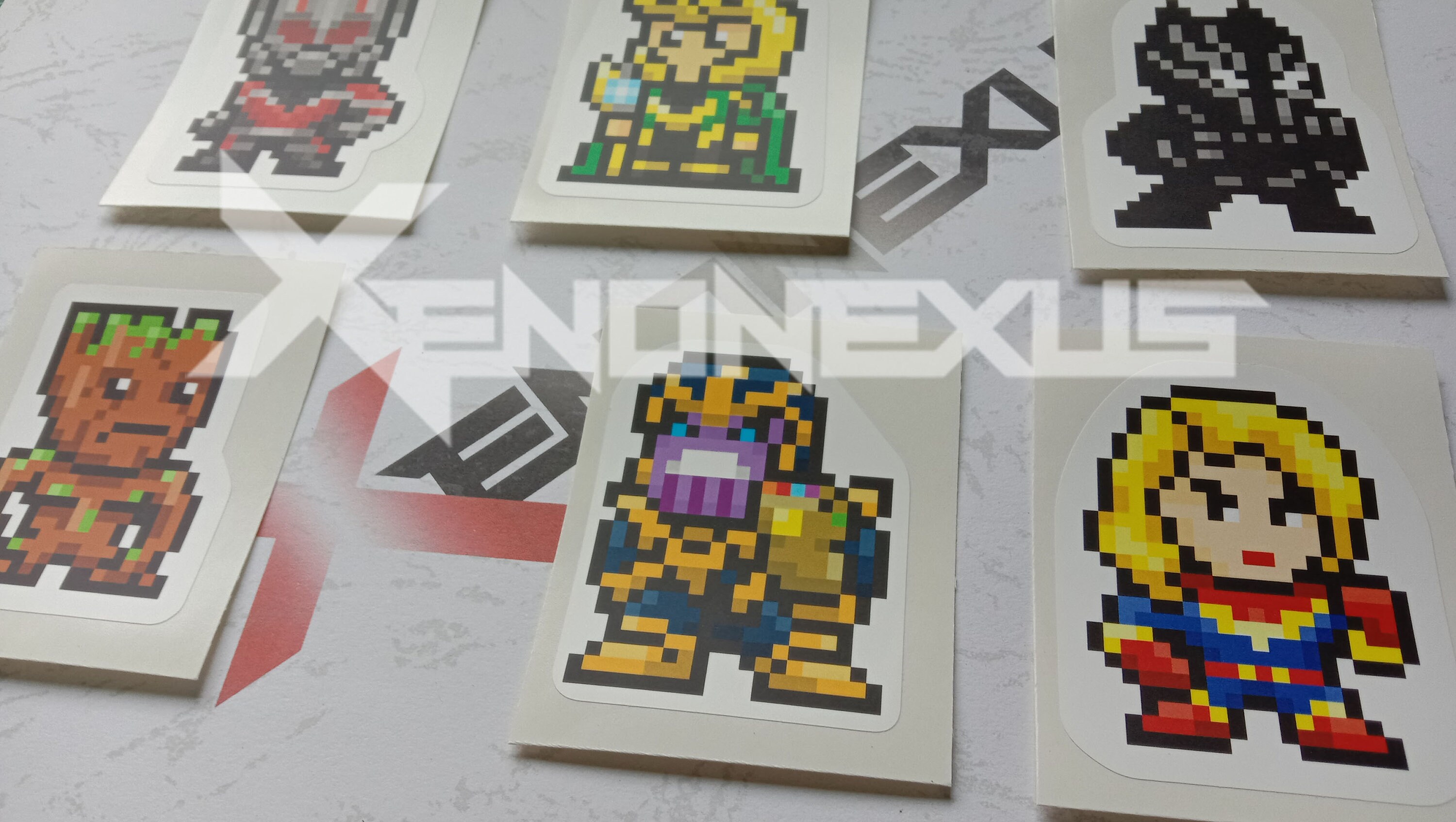 Super Hero 8 Bit Pixel Character Decal Vinyl Sticker Pack - Etsy