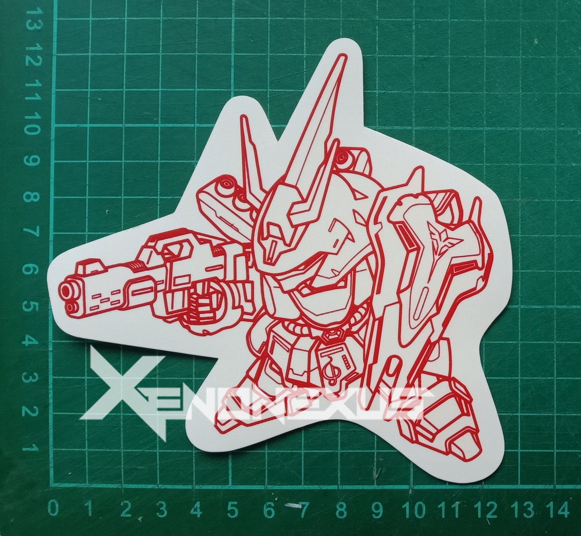 Screen Print Sticker Mecha Robot Character - Etsy