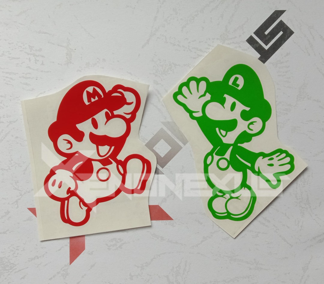 Mario and Luigi Character Vinyl Decal Sticker for Car - Super Mario - Etsy