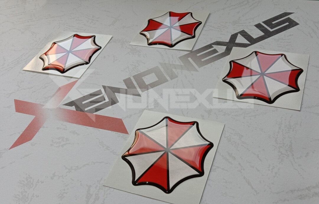 Umbrella Corporation Logo Elastic Epoxy Sticker Dome 3D Economical ...