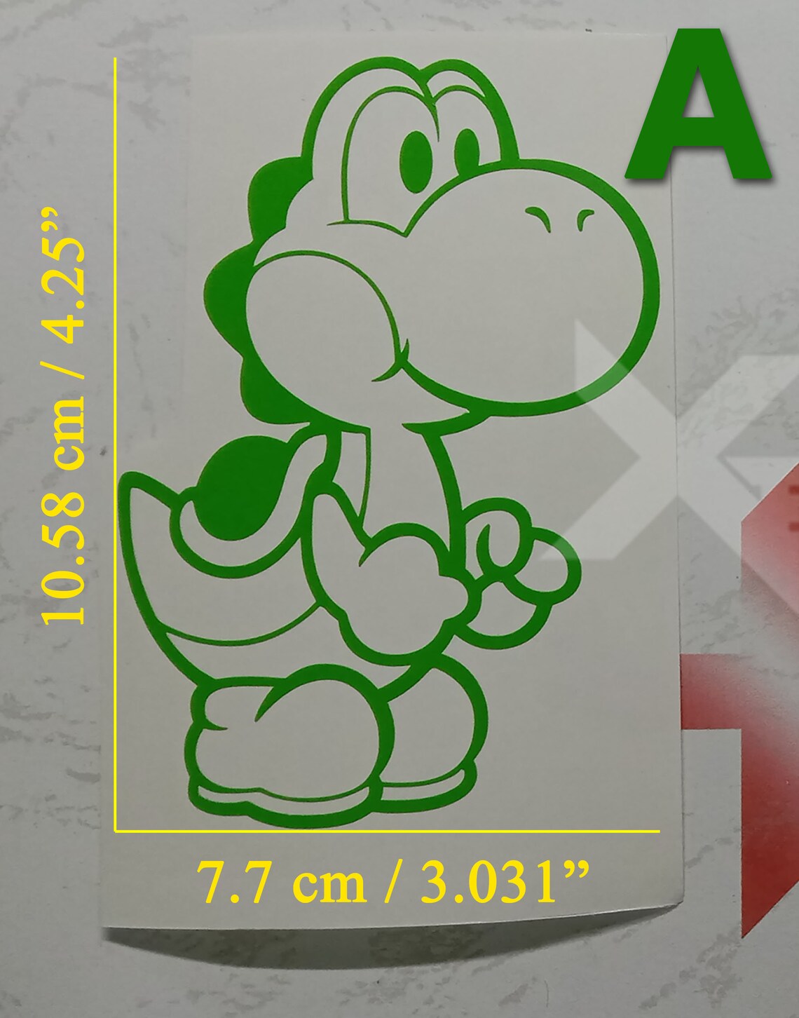 Yoshi Character Vinyl Decal Sticker for Car Super Mario | Etsy