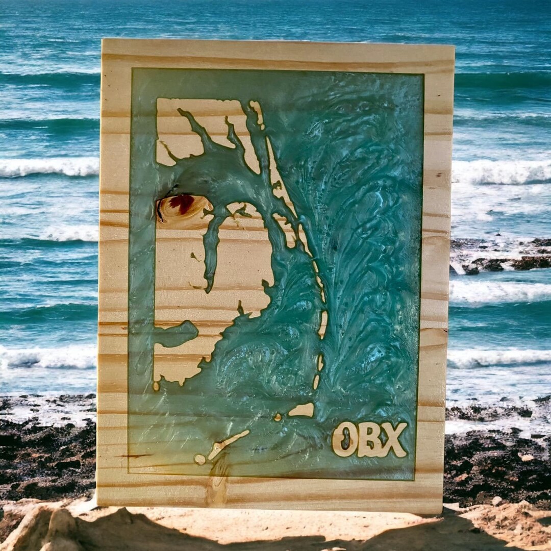 OBX Design Pine Wood and Epoxy Wall Hanging Art. - Etsy