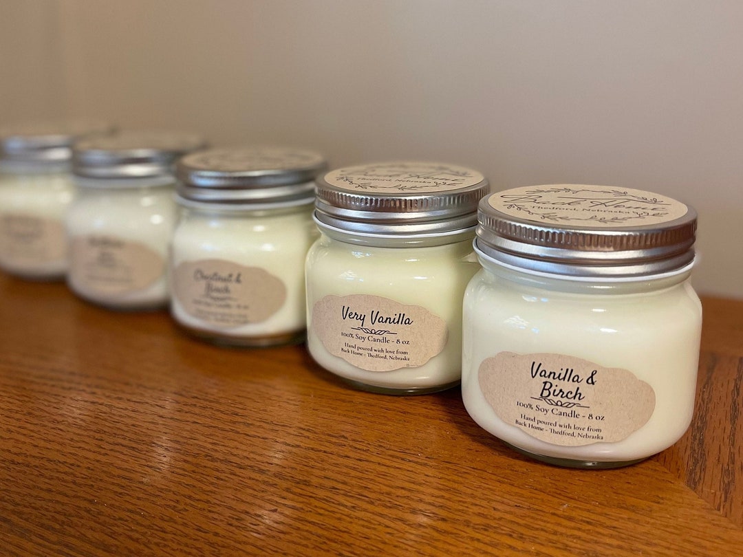 Soy Wax Candles, All Season - Choose Your Scent, 4 Oz., 8 Oz., 16 Oz ...