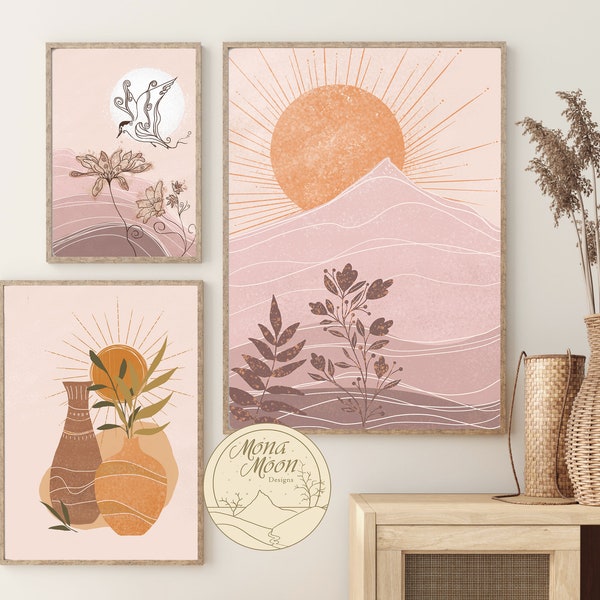 Black and White Abstract Circle Print, Modern Design, Abstract Wall Art ...