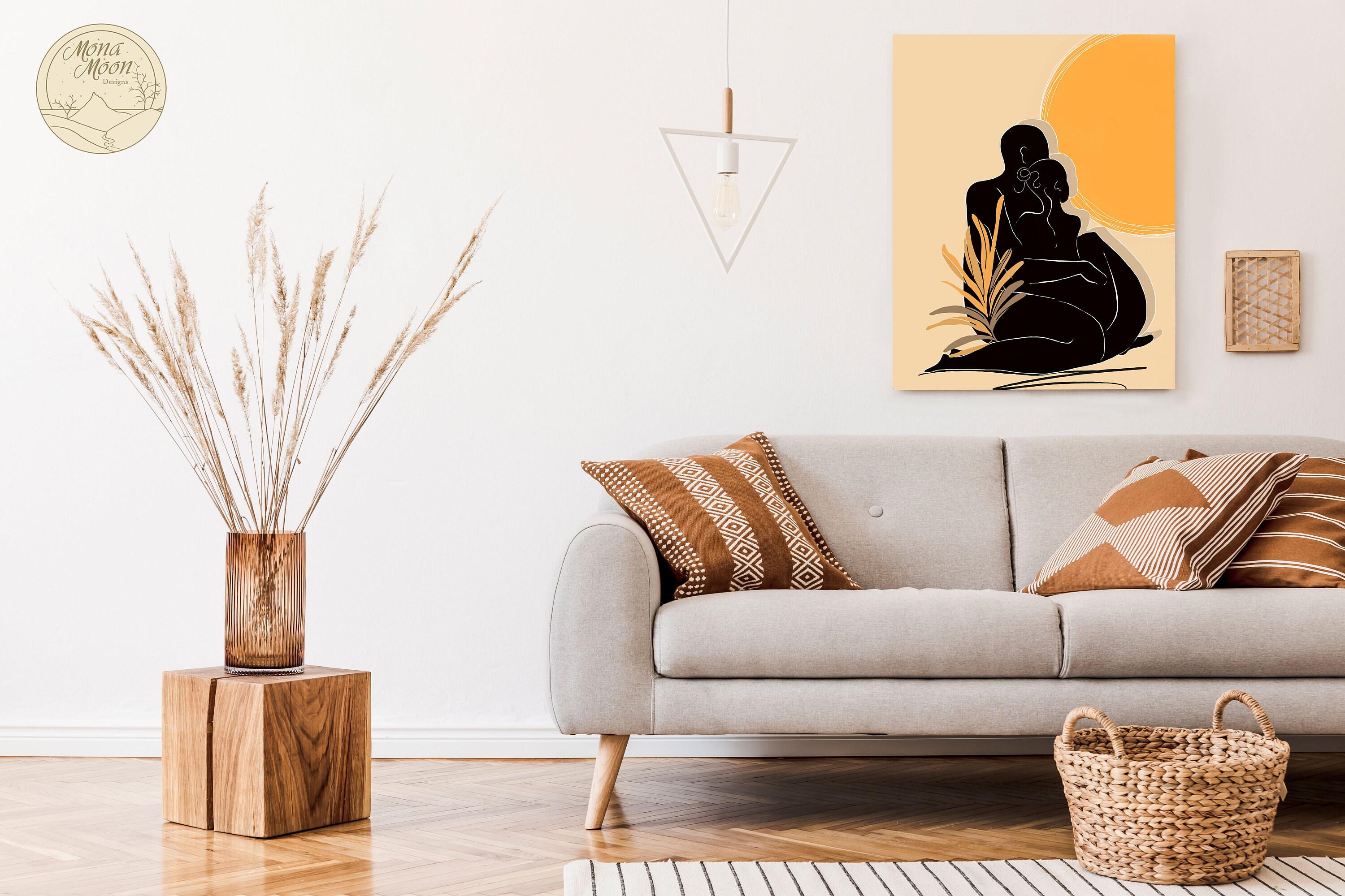 Abstract Boho Art Set of 6 Mid Century Modern Print Set of 6 | Etsy