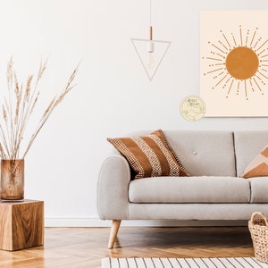 Boho Sun Print, Sunrise Wall Art, Yellow Sun Poster, Boho Art Print ...