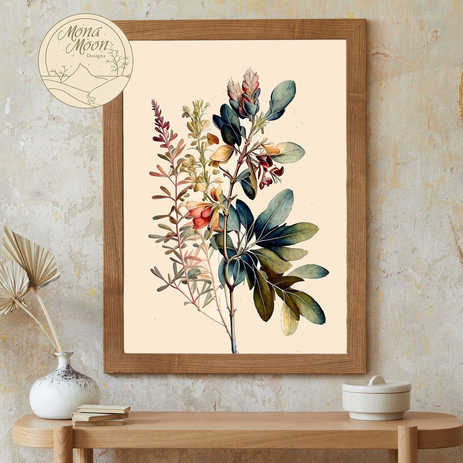 Modern Farmhouse Decor, Rustic Decor, Wildflower Print, Botanical ...