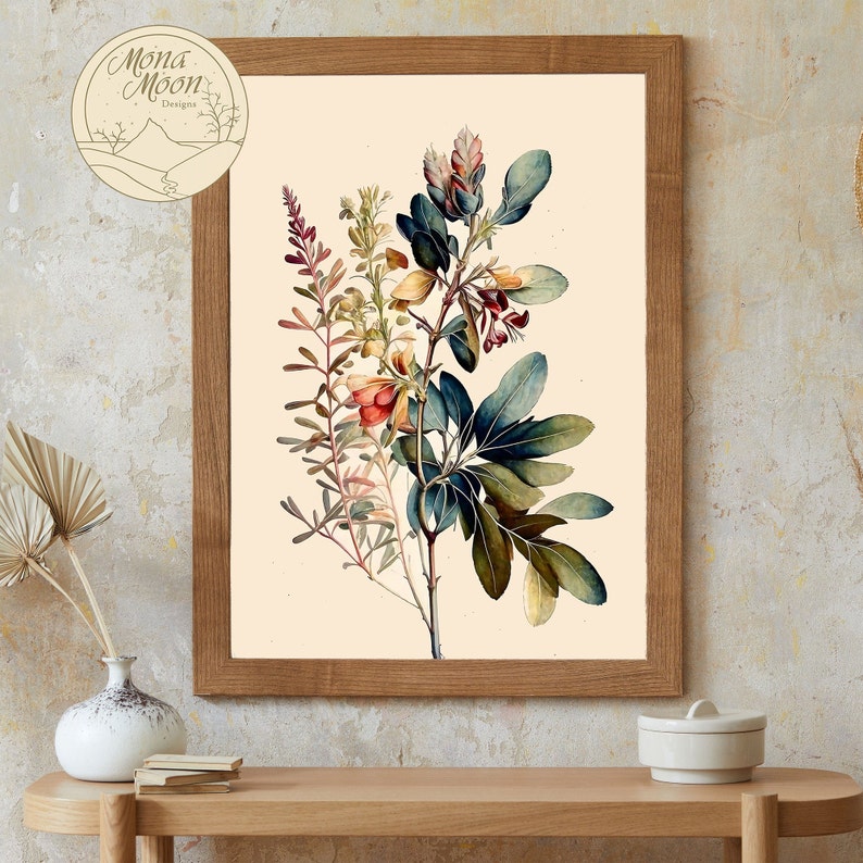 Modern Farmhouse Decor, Rustic Decor, Wildflower Print, Botanical ...