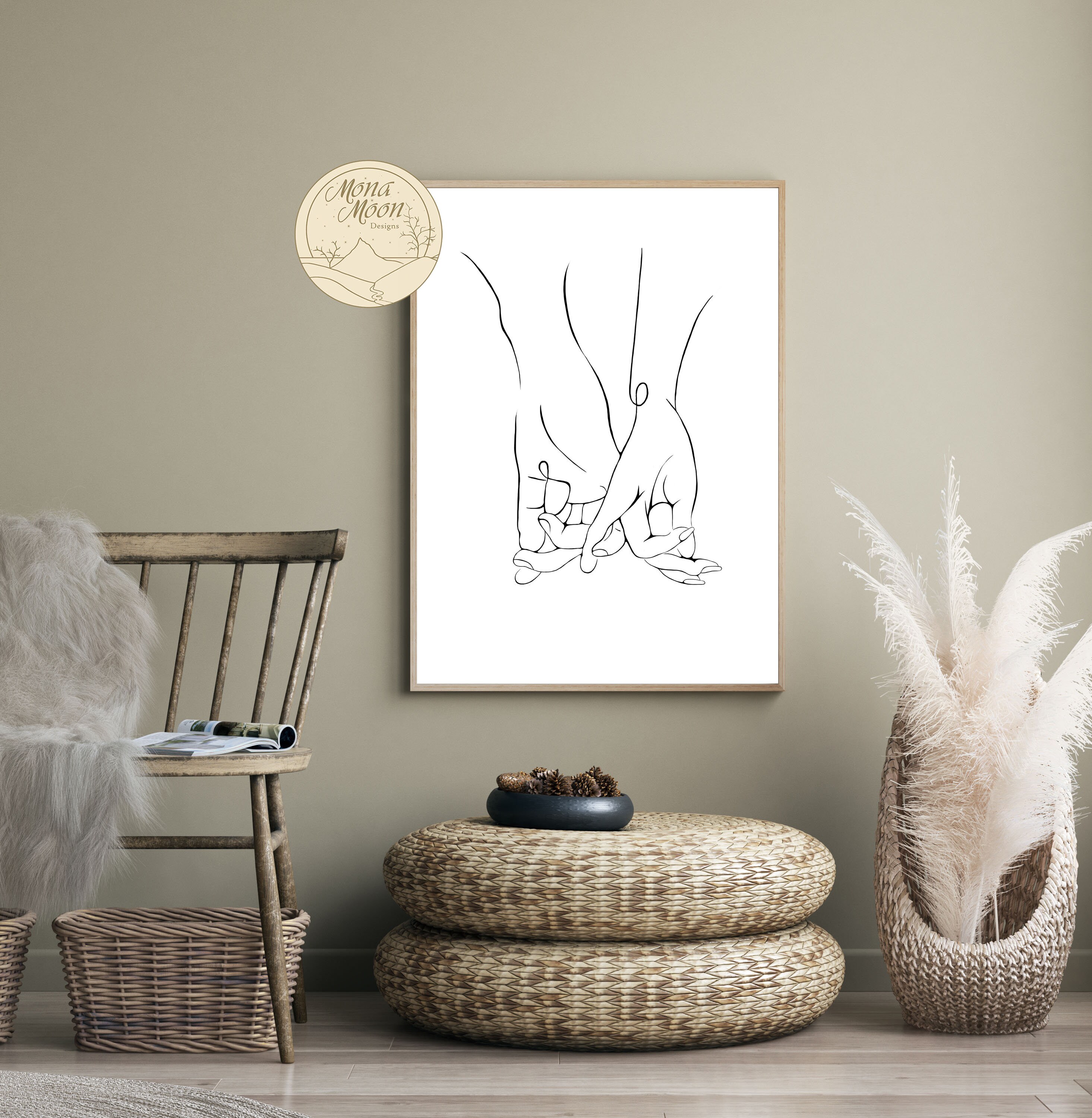 Holding Hands Print, One Line Art, Line Drawing Print, Hands Line Art ...