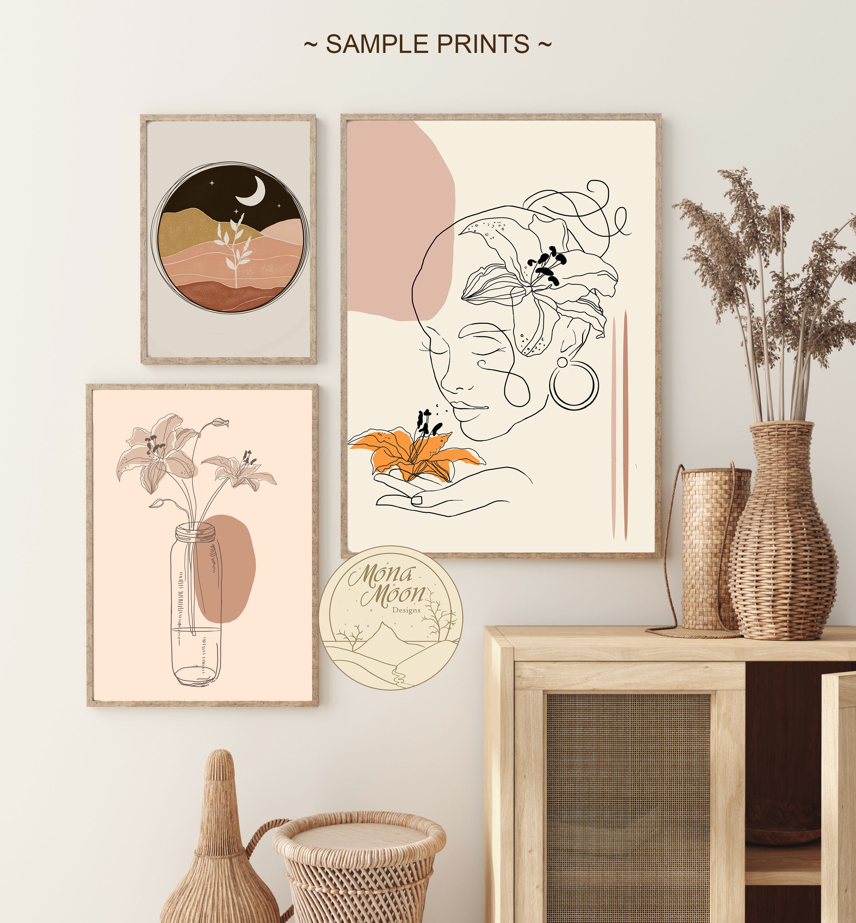 Pick Any 3 Prints, Custom Artwork, Custom Gallery Wall, Custom Wall Art ...