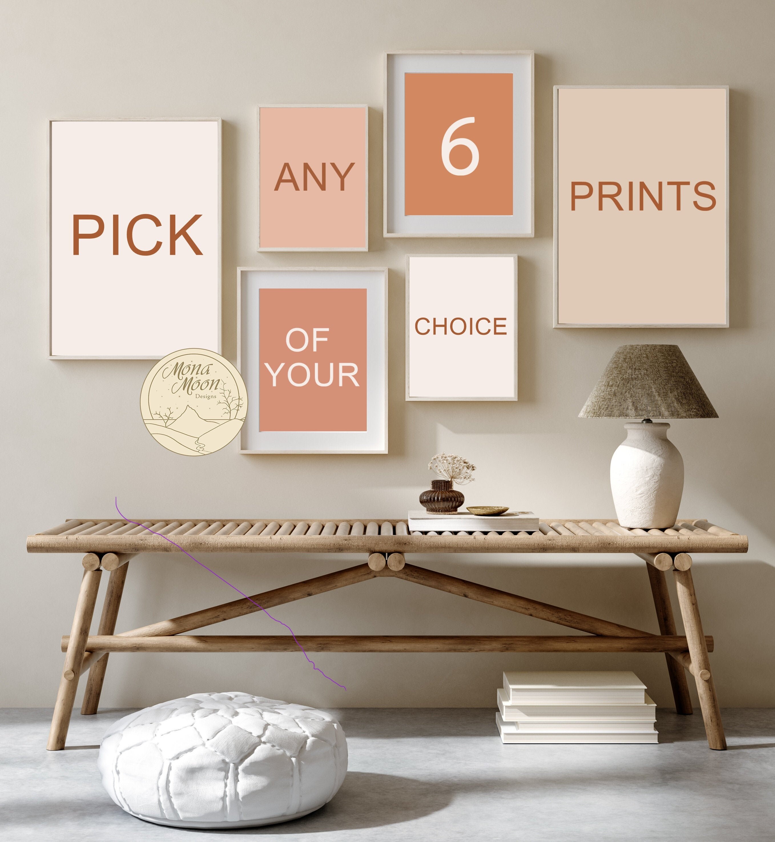 Pick Any 6 Prints, Custom Gallery Wall, Custom Artwork, Personalized ...