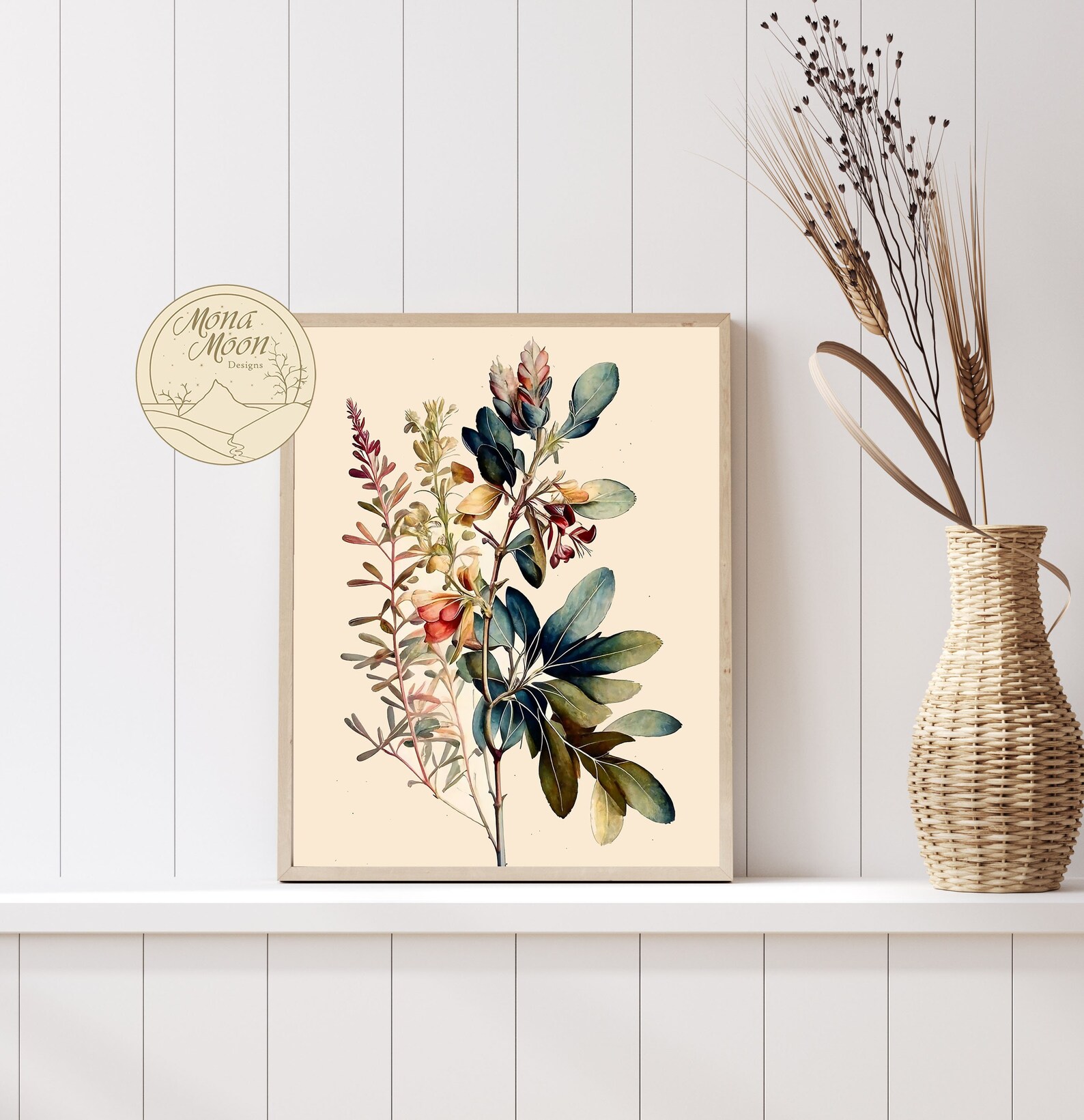 Modern Farmhouse Decor, Rustic Decor, Wildflower Print, Botanical ...