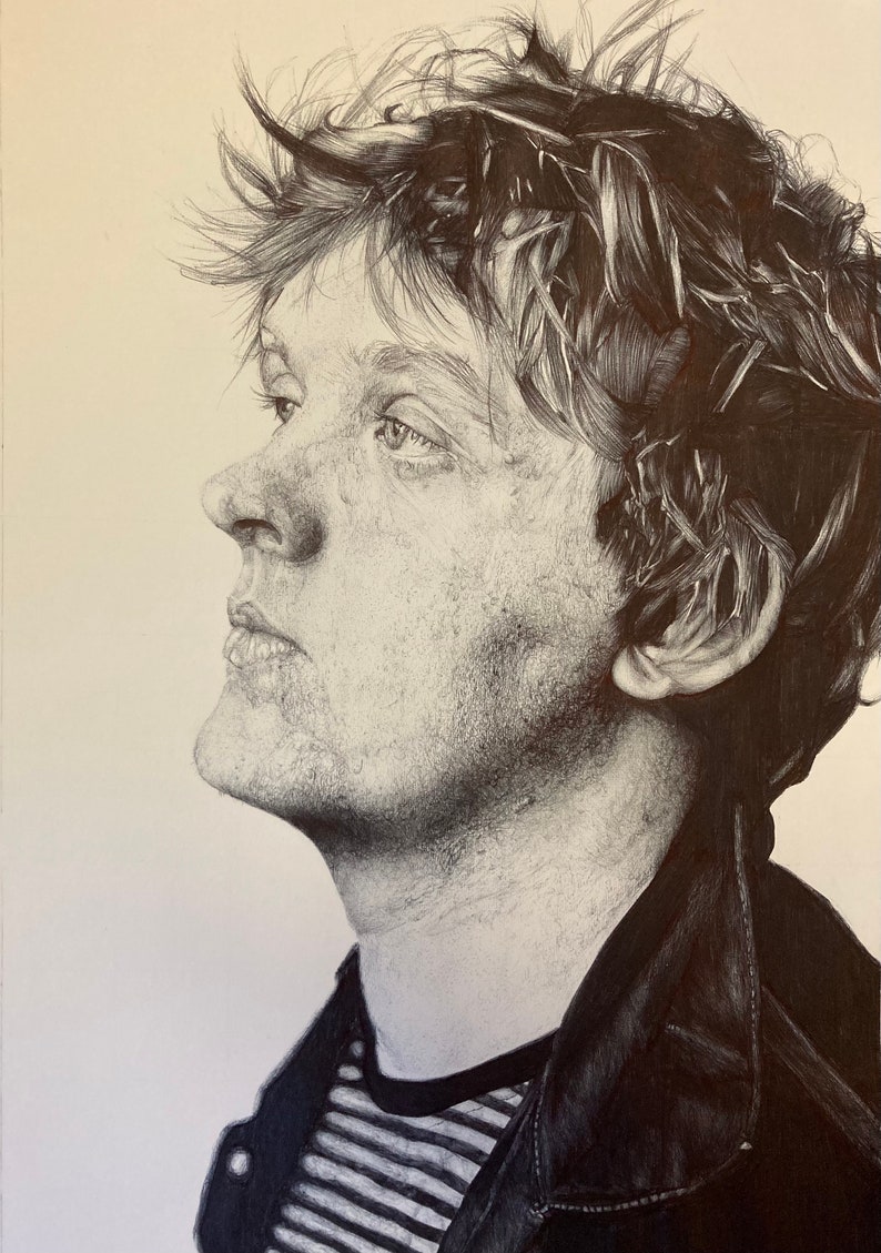Lewis Capaldi A4 Biro Drawing Print - Etsy