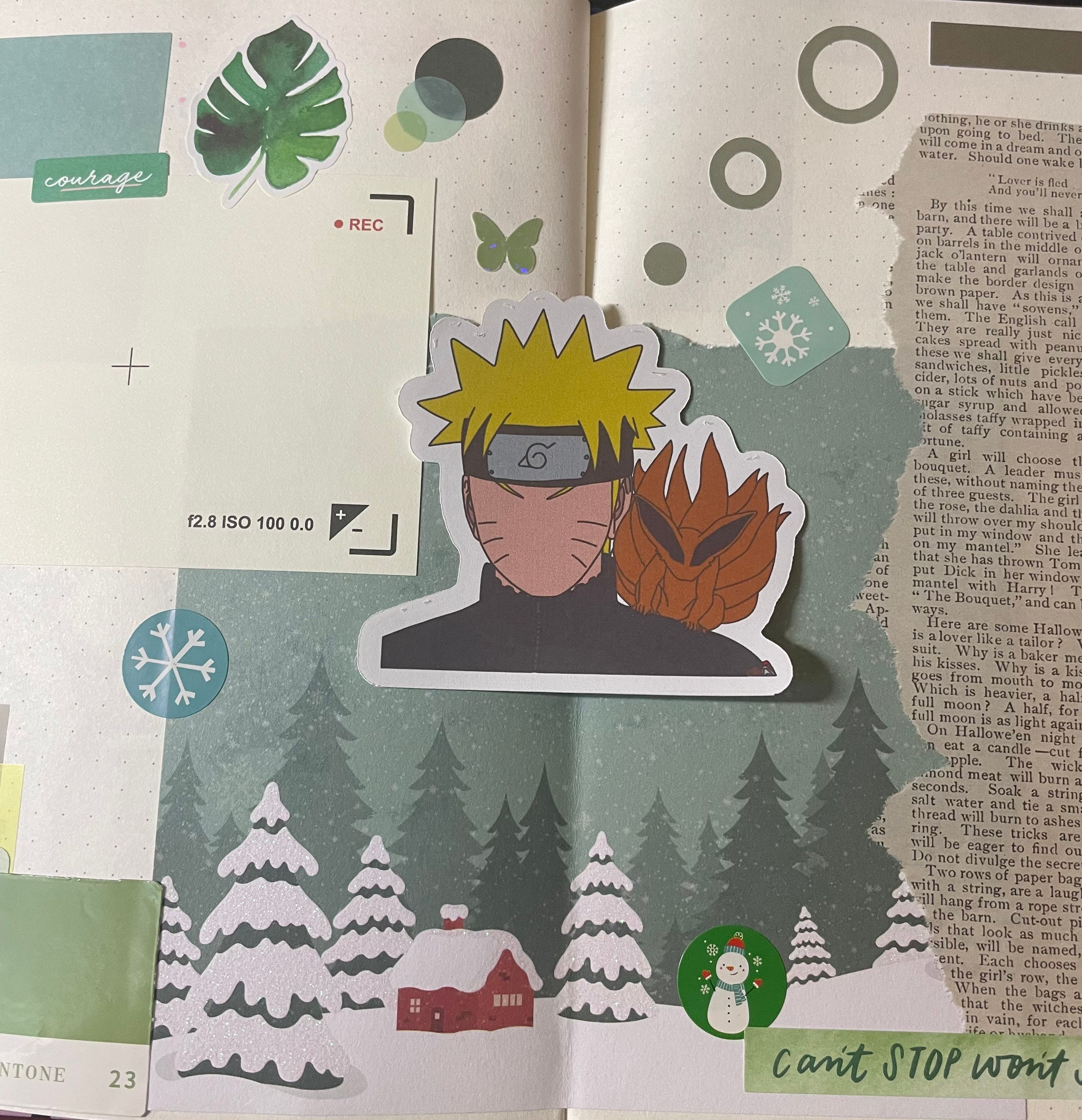 Naruto And Kurama Sticker Etsy