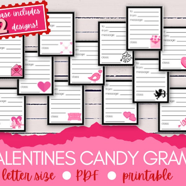 Candy Gram Printable - Etsy