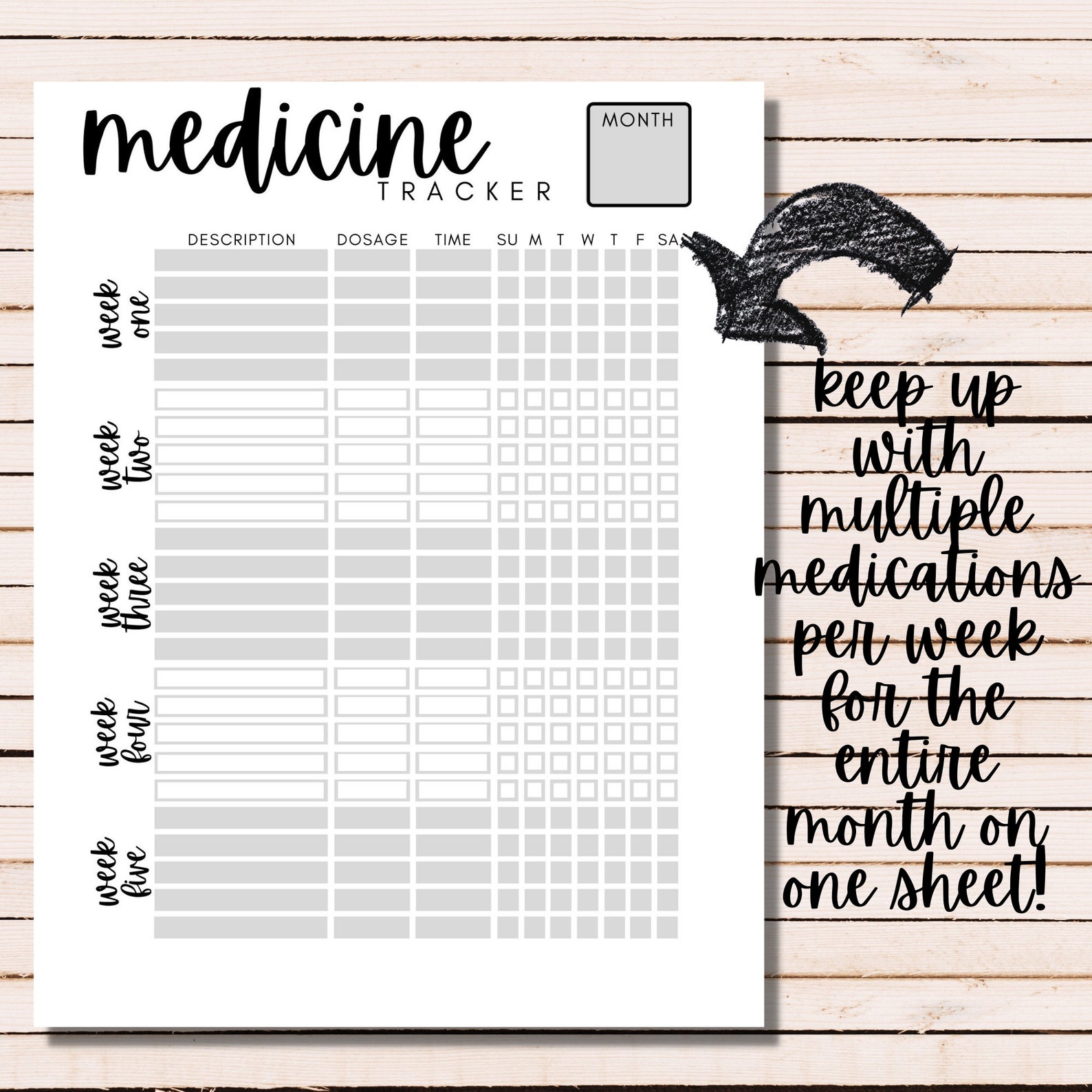 Medicine Tracker, Medication Tracker, Printable Medicine Log, Printable ...