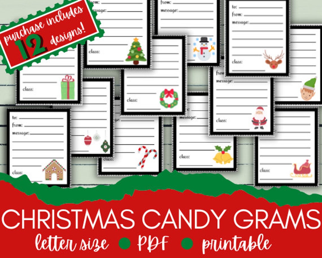 Christmas Candy Grams, Holiday Candy Grams, School Fundraiser, PTO, PTA ...