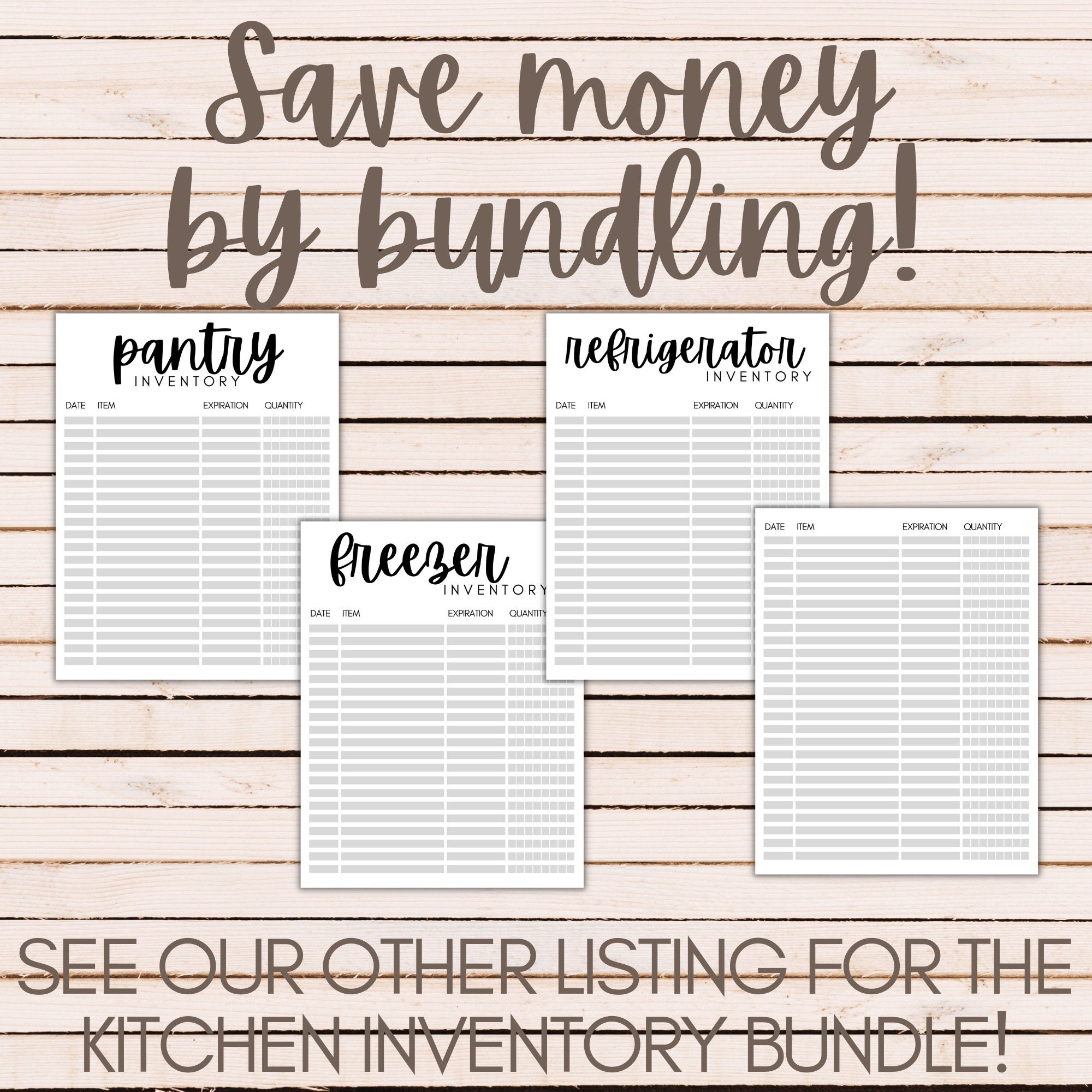 Printable Pantry Inventory Sheet Pantry Tracking Pantry Log | Etsy