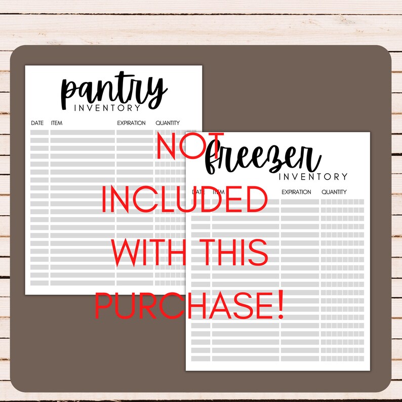 Printable Fridge Inventory Sheet, Refrigerator Tracking, Fridge Log ...