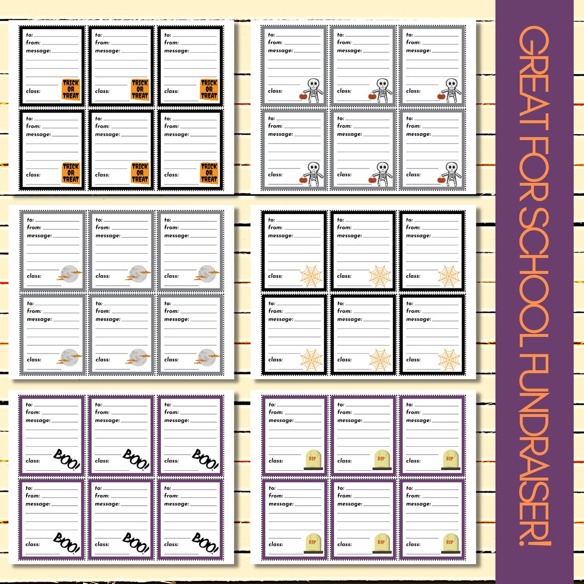 Halloween Candy Grams Boo Grams School Fundraiser PTO PTA - Etsy