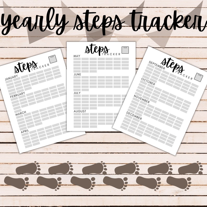 Printable Steps Tracker, Steps Log, Steps Journal, Printable PDF ...