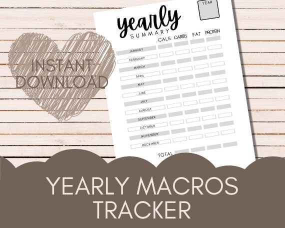 Paper & Party Supplies calorie counter food tracker macros log editable ...