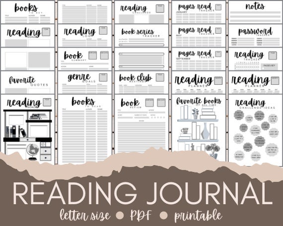 Reading Tracker Reading Journal Book Tracker Book Review - Etsy