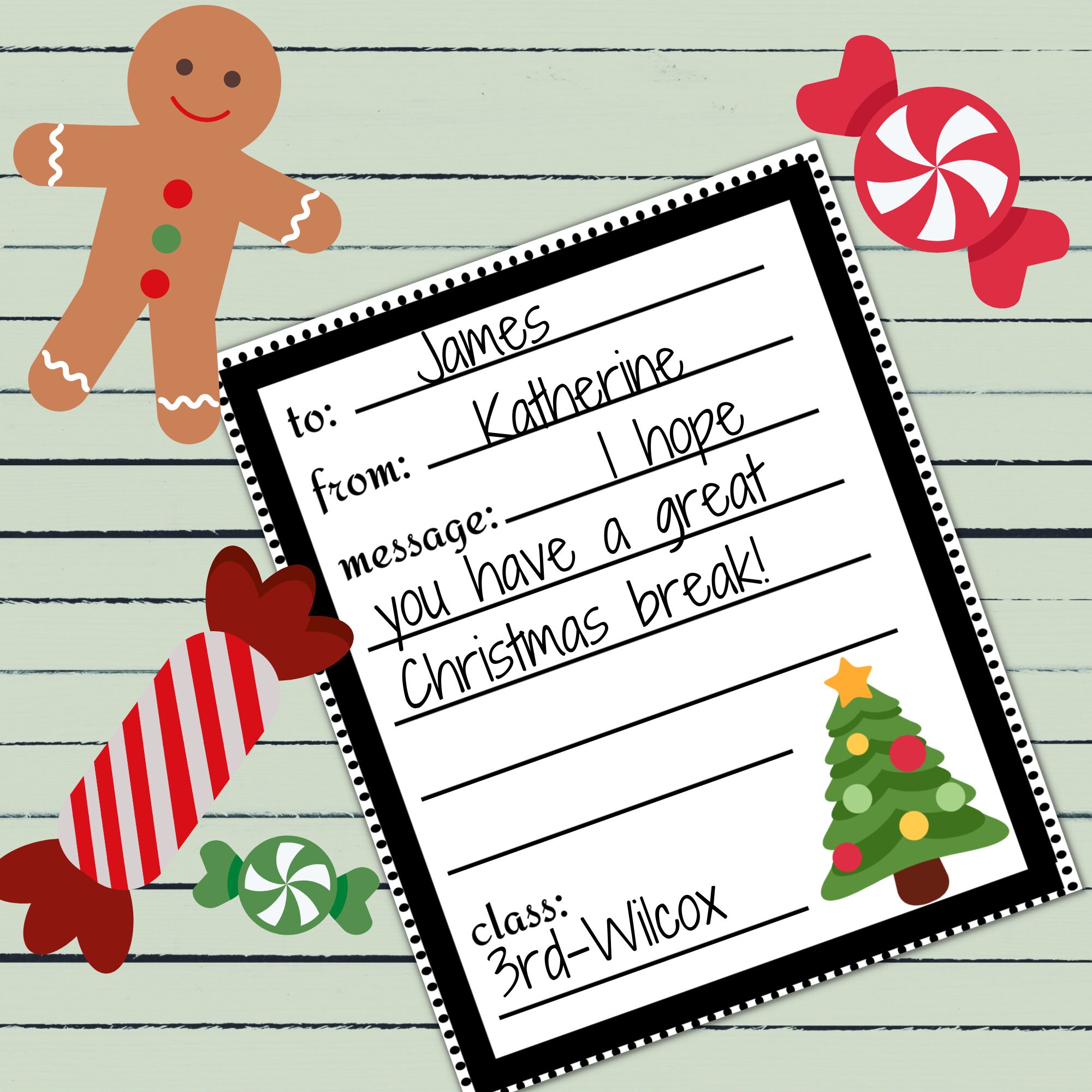 Christmas Candy Grams, Holiday Candy Grams, School Fundraiser, PTO, PTA ...
