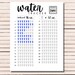 Printable Monthly Water Tracker, Water Log, Habit Tracker, PDF, Water ...