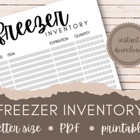Freezer Inventory, Printable Food Tracker, Freezer Organiser, Organise ...