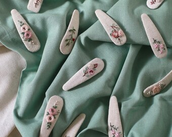 Embroidery Hair Clip | Etsy