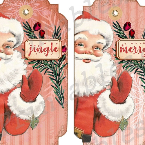 Vintage Christmas Gift Tags Printable INSTANT DOWNLOAD - Etsy