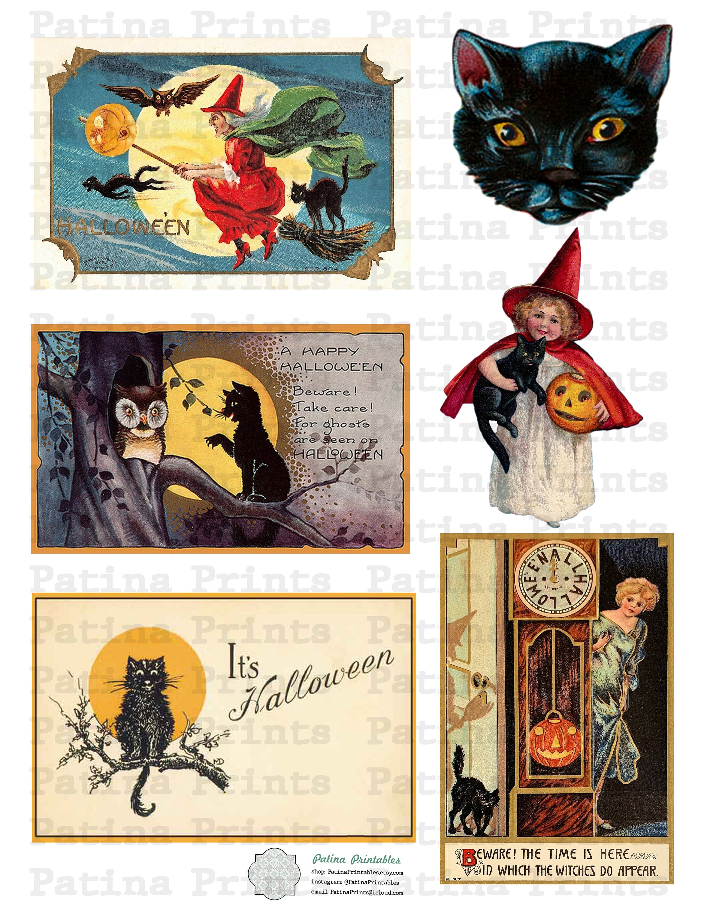 Halloween Ephemera Kit Vintage Halloween Ephemera Pack - Etsy