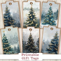 Printable Christmas Gift Tags, Buffalo Plaid Gift Tags, Farmhouse ...