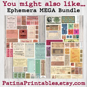 Red Vintage Ephemera, Vintage, Red, Pink, Ephemera, Pack, Printable ...