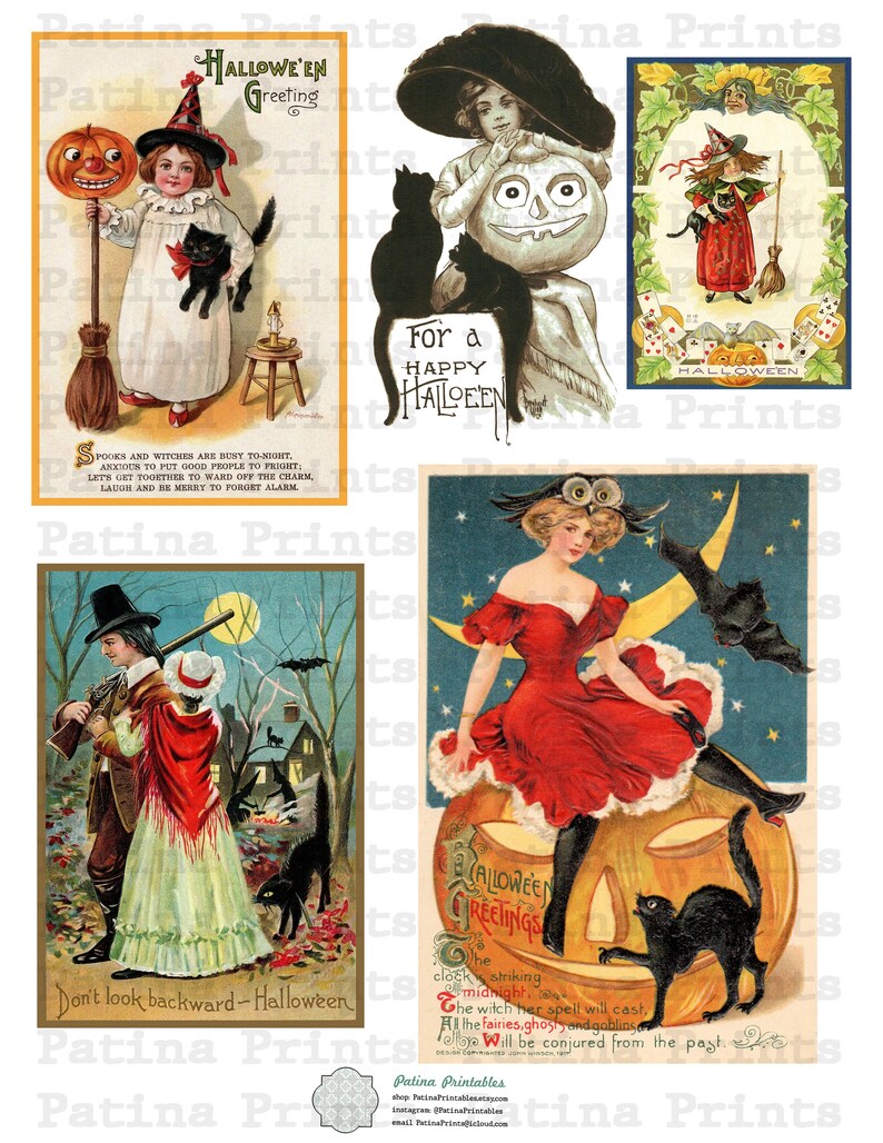 Halloween Ephemera Kit Vintage Halloween Ephemera Pack - Etsy