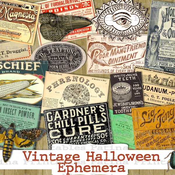 Halloween Ephemera - Etsy