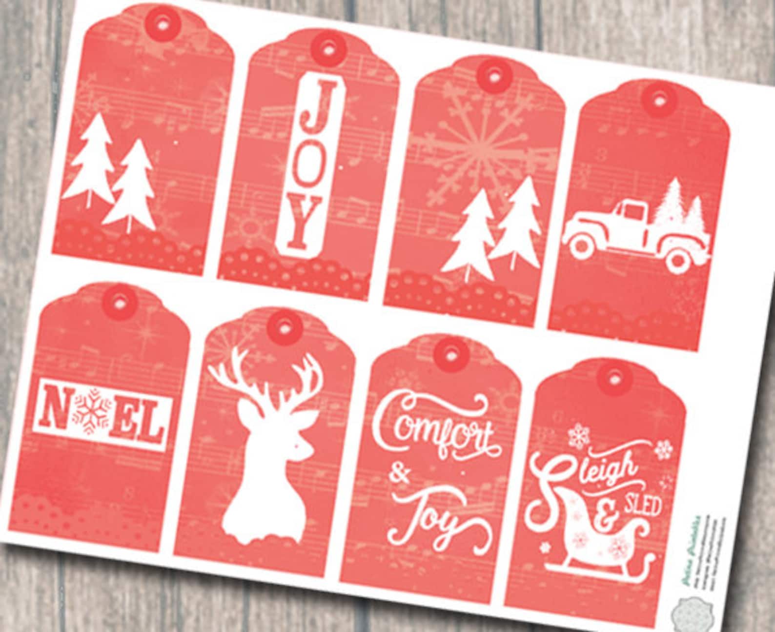 Large Christmas Gift Tags Printable Christmas Tags Junk | Etsy